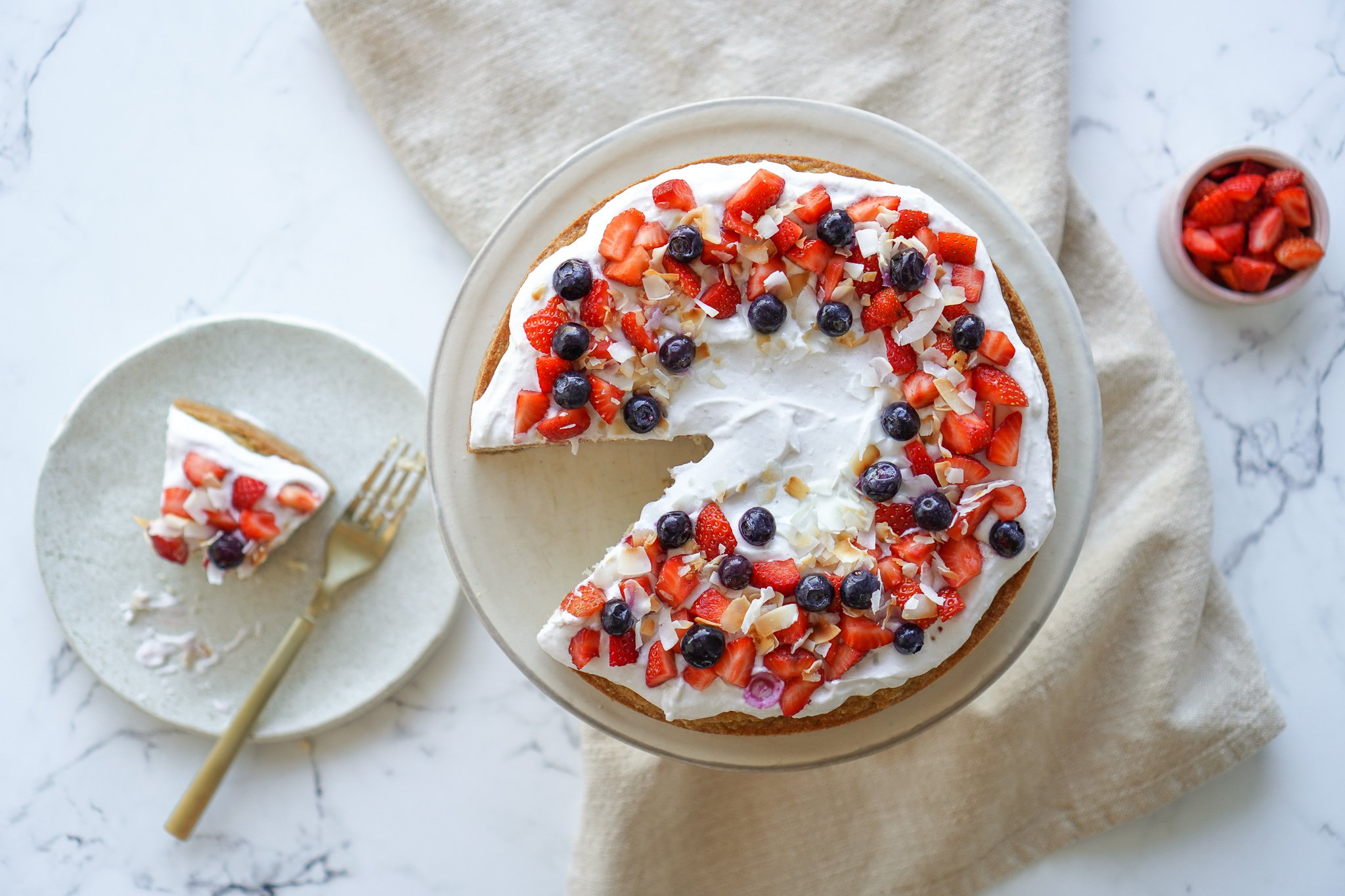 Torta Keto con harina de coco - Receta sin lactosa baja en carbohidratos