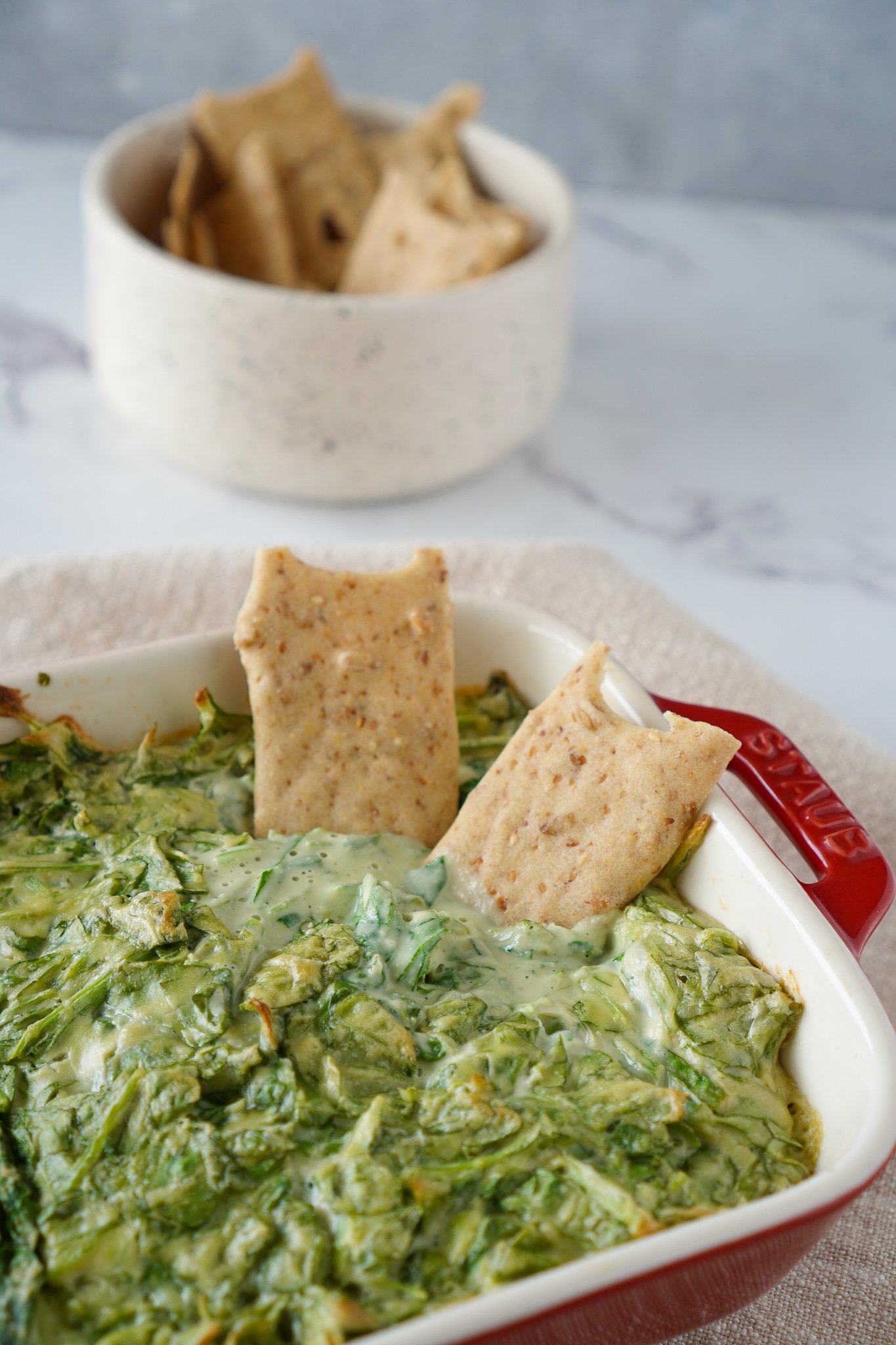 Dip de espinaca y queso vegano - Receta por Loli Alliati