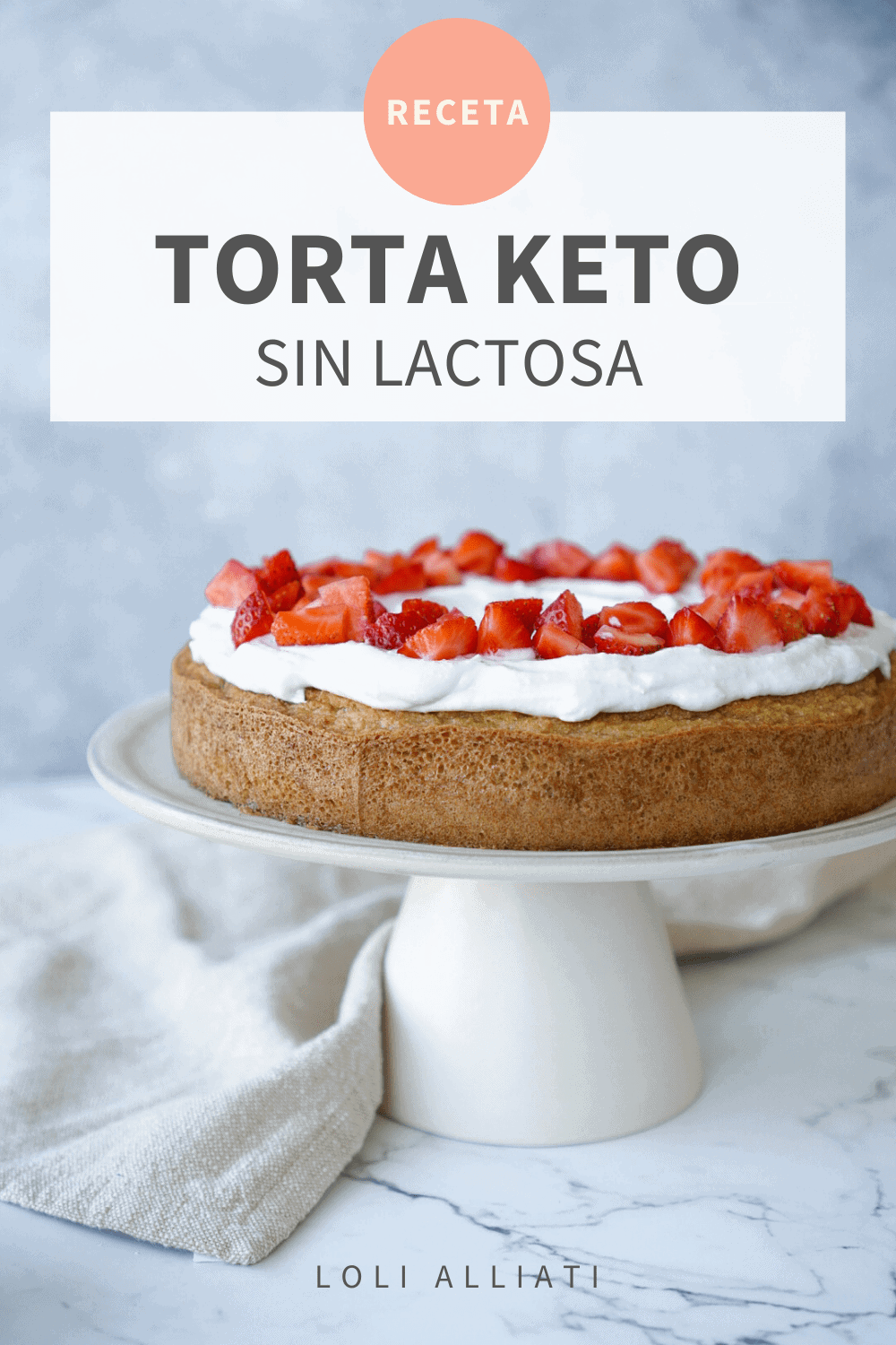 Torta Keto con harina de coco - Receta sin lactosa baja en carbohidratos